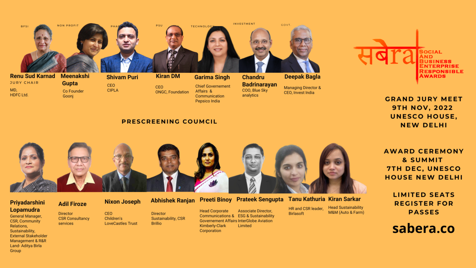 SABERA 2022 Shortlist Announced – SABERA